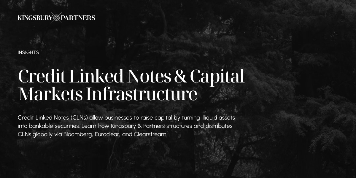 Credit Linked Notes & Capital Markets Infrastructure | Kingsbury ...